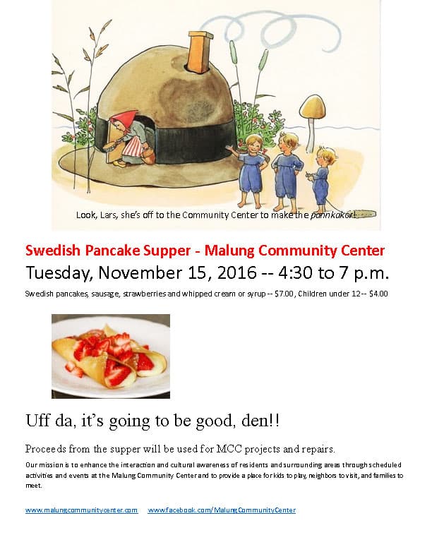 2016-pancake-supper-poster - Go Explore Roseau, Minnesota