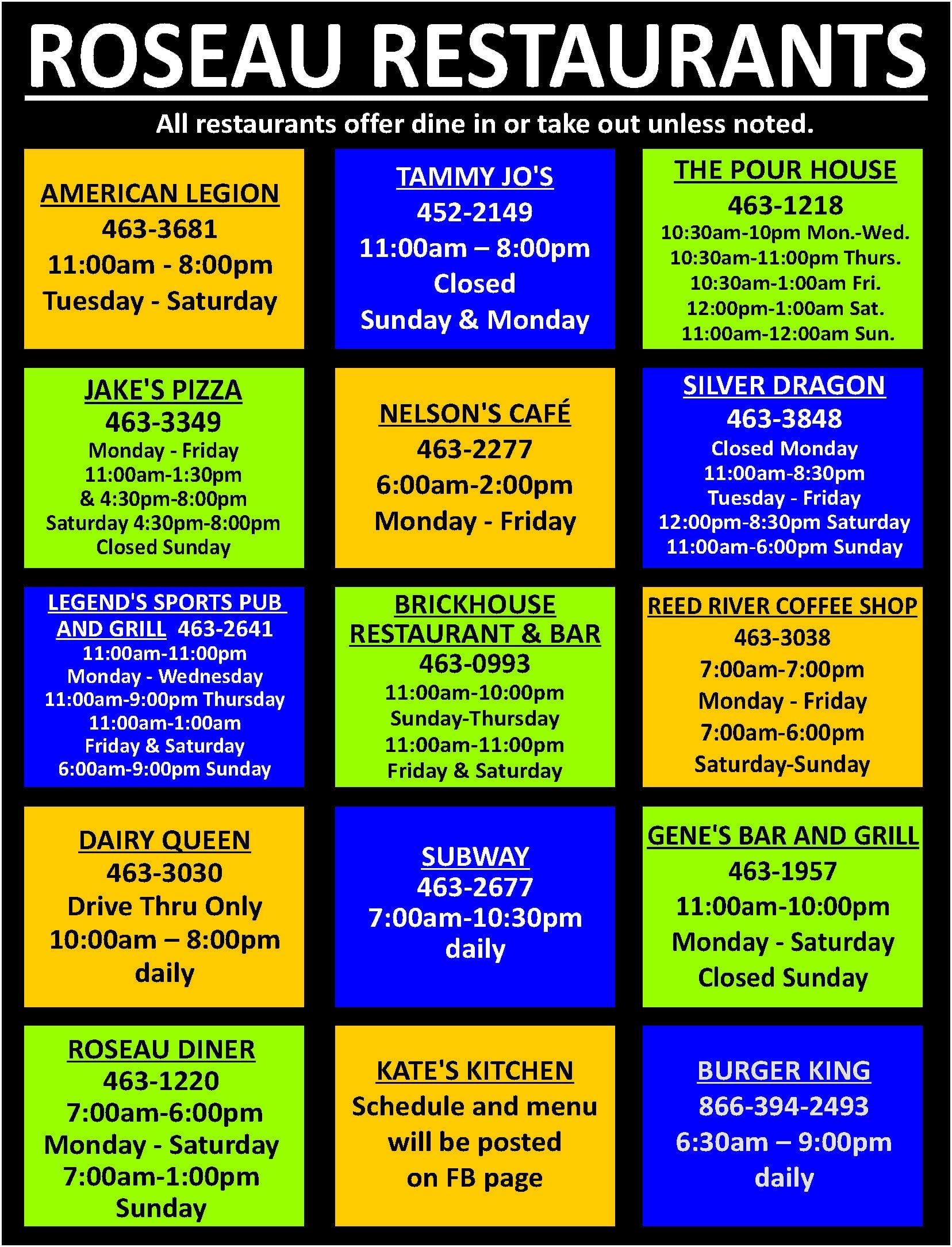 Local Dining Guide to Roseau, MN