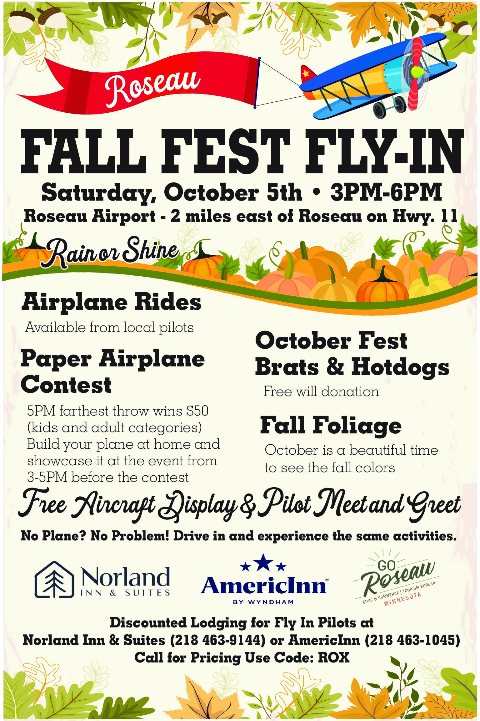 Fall Fest Fly-In - Go Explore Roseau, Minnesota