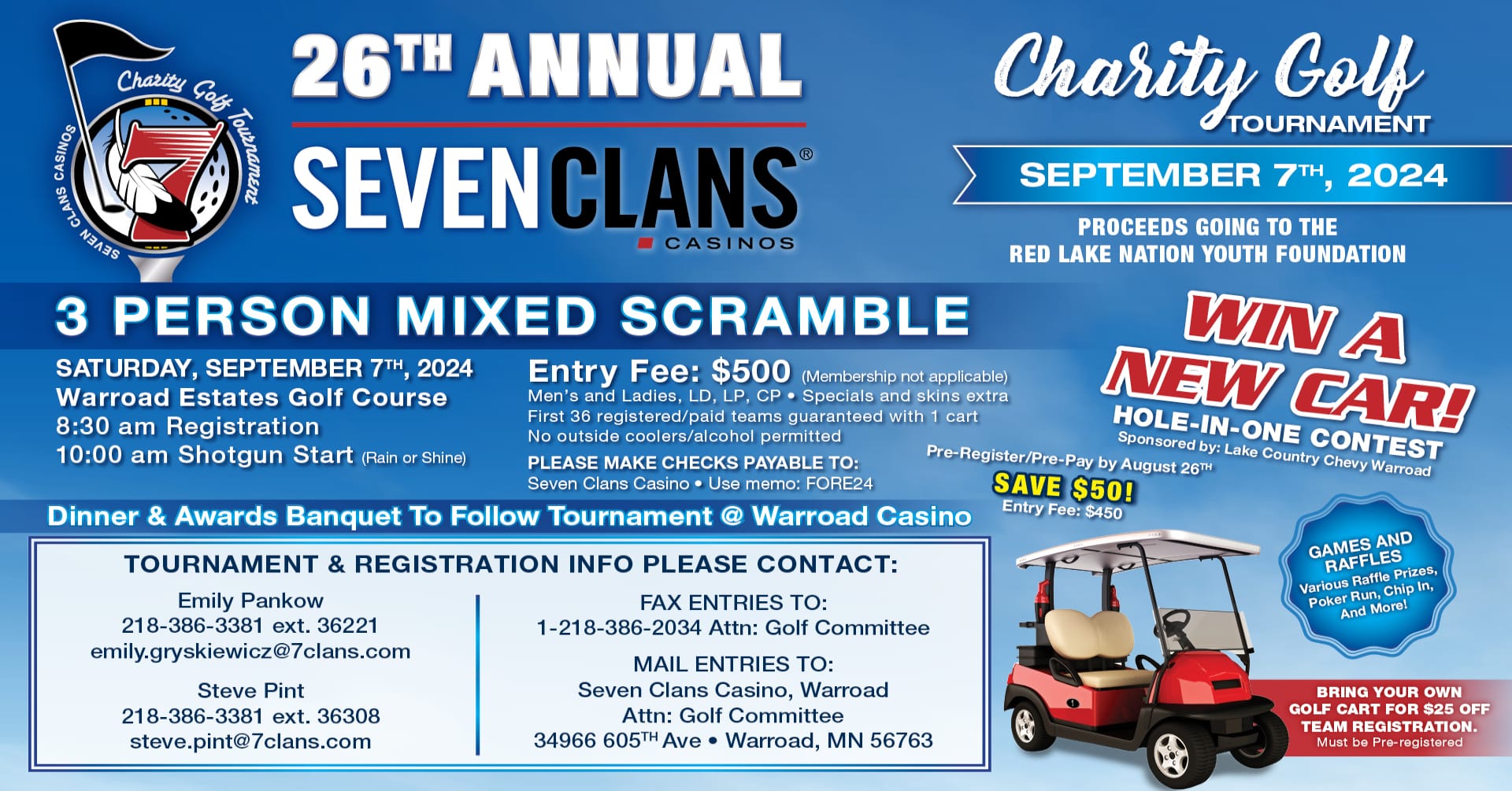 26th Annual Charity Golf Tournament - Go Explore Roseau, Minnesota